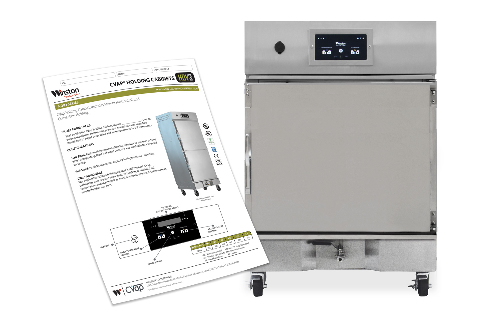 HOV3 - CVAP® HOLDING CABINETS - SPEC | Winston Foodservice